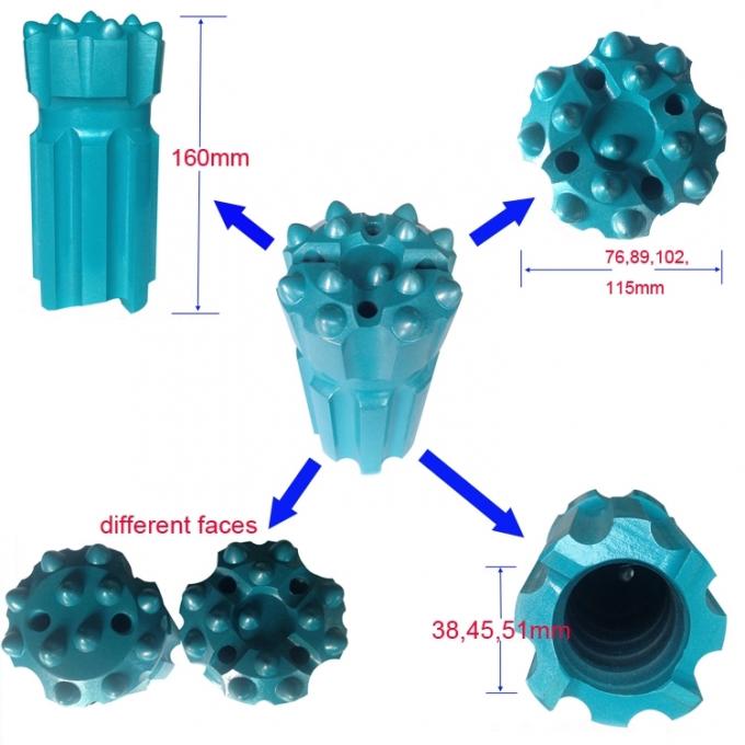 High Speed Rock Magnetic Retractable Drill Bit Golden Color 34-115mm Dia