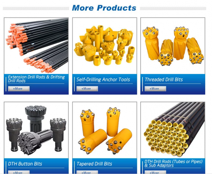 Quarry Mining Tools Integral Drill Rods Tungsten Carbide Tipped Shank ...