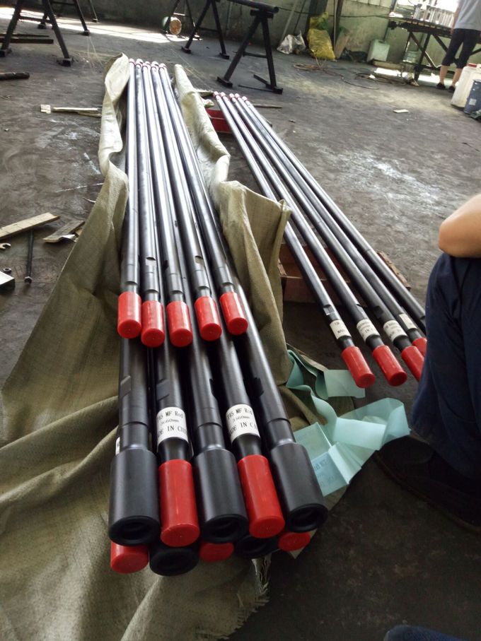 Tungsten Carbide Mining MF Threaded Drill Rod T45 Flushing Hole 17 Mm