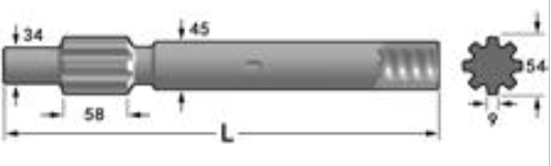 Drilling Rig Tools Drill Shank Adapter Atlas Copco R32 R38 T38 Thread ...