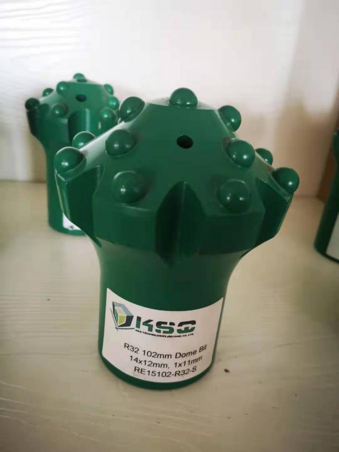 R32 102mm Drilling Button Bit Domed Reaming High Speed