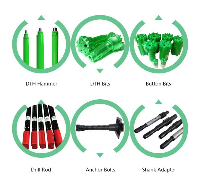 Forging Dth Hammer Bits 251mm Diameter Mining Drill Bits Wear Resistance