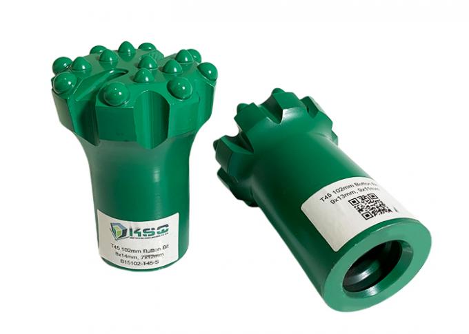 T45 Carbide Threaded Button Bits High Wearing Rock Drill Bit