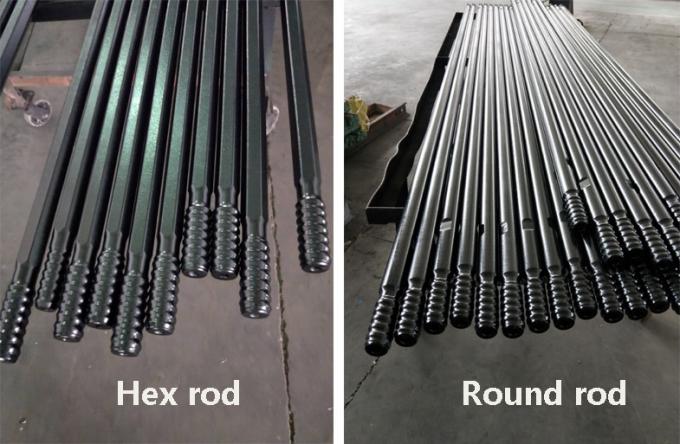 R32 Hex Round Steel Threaded Drill Rod High Strength For Mining Drill ...